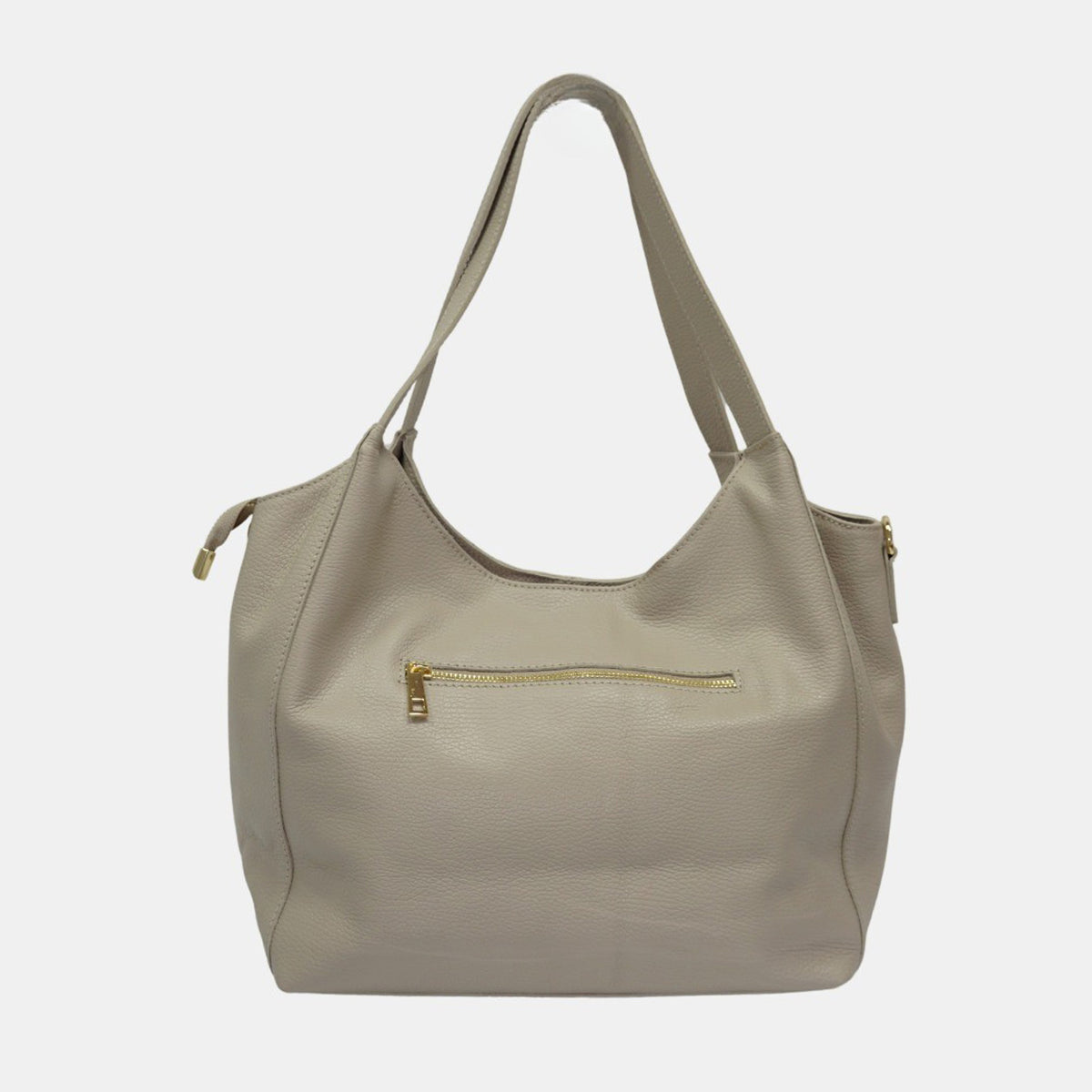 Bolso Shopper Grande Mujer: Bolso Tote de Piel Bolso de Compra Plegable Alina (Beige) – 1990s