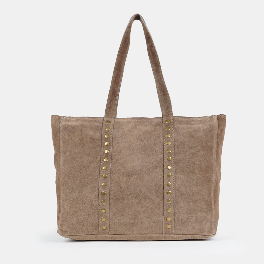 Bolso shopper para mujer de piel serraje tote de piel vuelta bolso ...